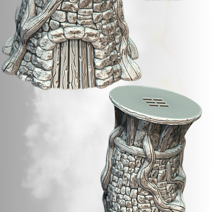 3D Printable AEVILL0 – Small Stone Tower and Mimics by Aether Studios