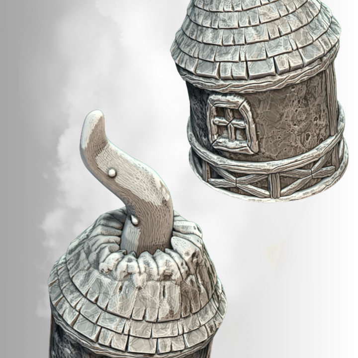 3D Printable AEVILL0 – Small Stone Tower and Mimics by Aether Studios