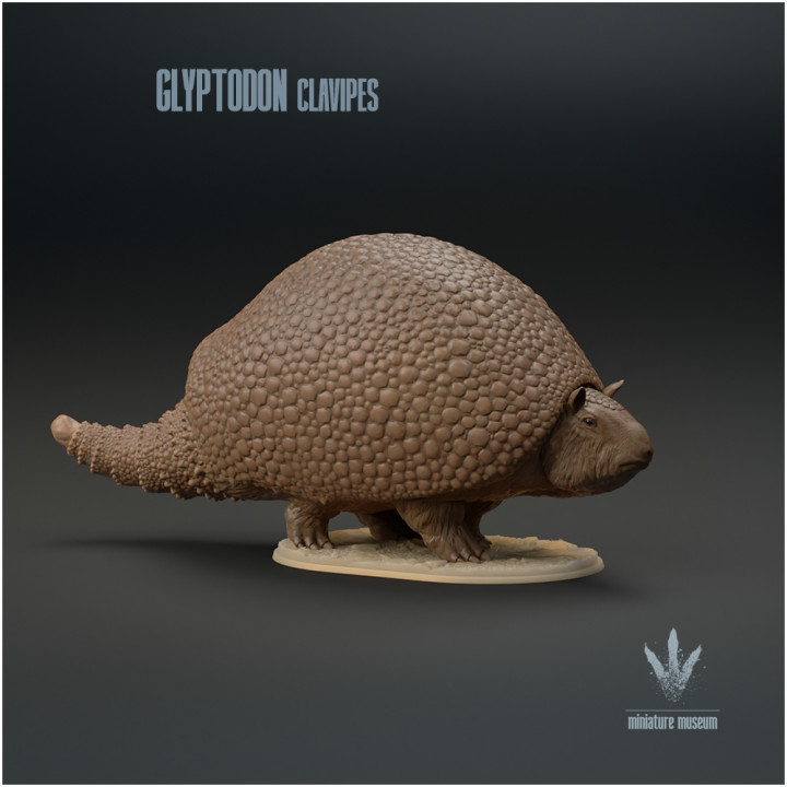 3D Printable Glyptodon clavipes : The Ancient Armadillo by Miniature Museum