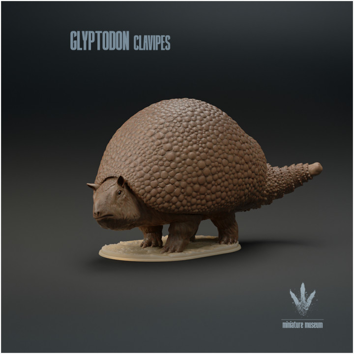 3D Printable Glyptodon clavipes : Tail Swing by Miniature Museum