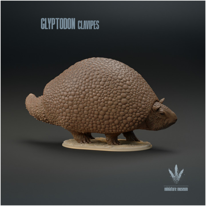 3D Printable Glyptodon clavipes : Tail Swing by Miniature Museum