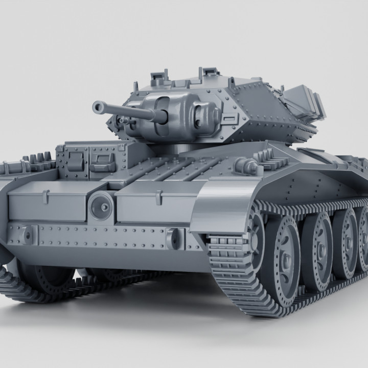 3D Printable Cruiser Tank Mk.V Covenanter (A13) (UK, WW2) by Wargame3d