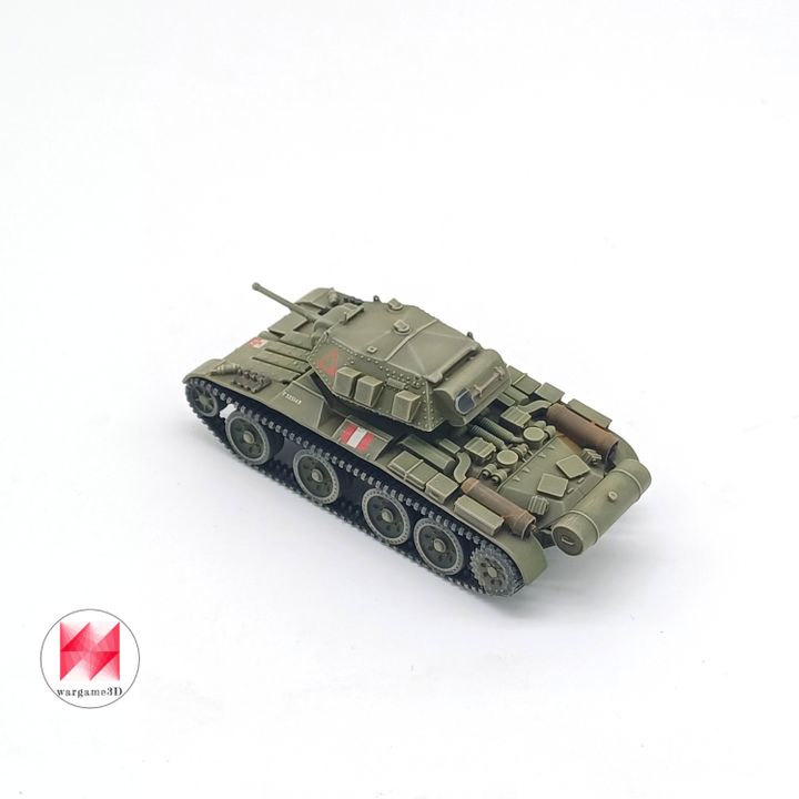 3D Printable Cruiser Tank Mk.V Covenanter (A13) (UK, WW2) by Wargame3d
