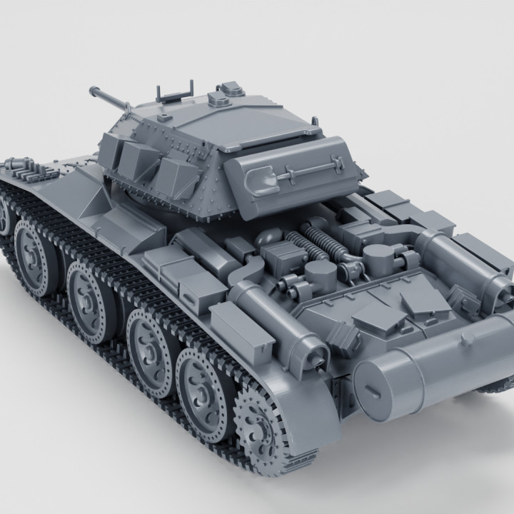 3D Printable Cruiser Tank Mk.V Covenanter (A13) (UK, WW2) by Wargame3d