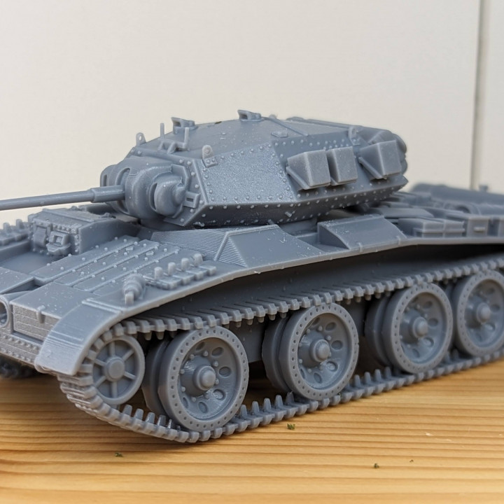 3D Printable Cruiser Tank Mk.V Covenanter (A13) (UK, WW2) by Wargame3d