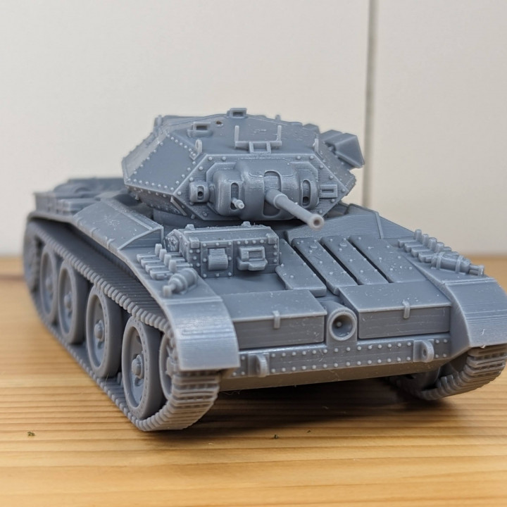 3D Printable Cruiser Tank Mk.V Covenanter (A13) (UK, WW2) by Wargame3d