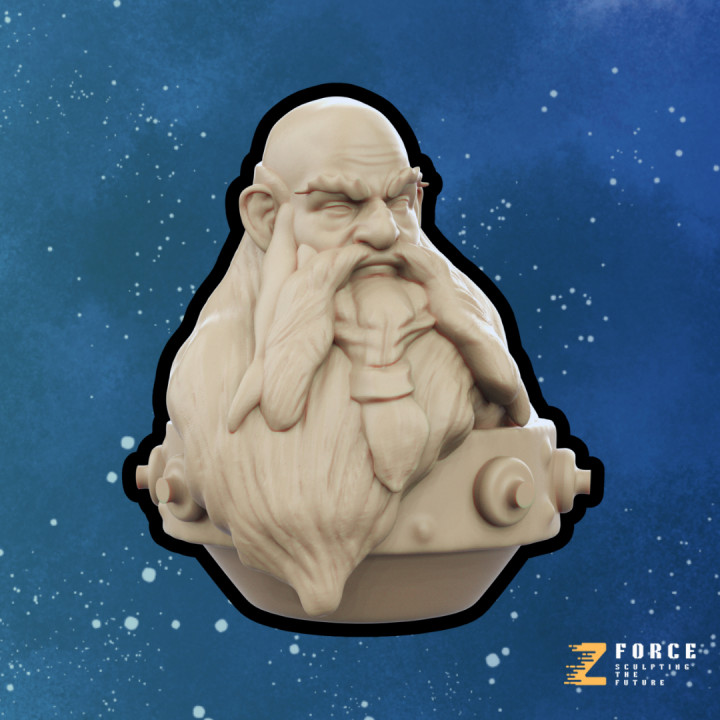 3D Printable Free Dwarf Head by Zforce Miniatures