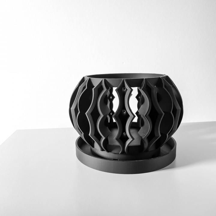 3D Printable The Luvo Orchid Planter Pot with Drainage | Tray Included ...