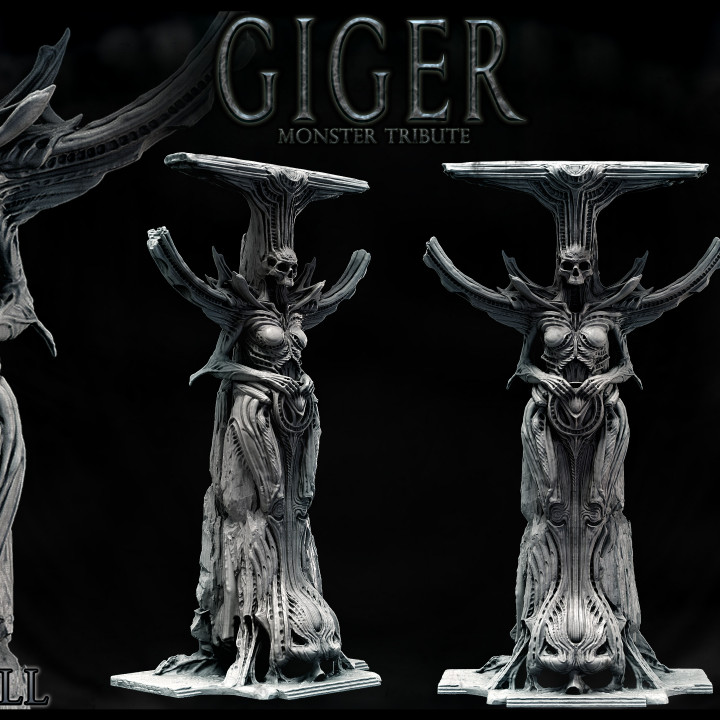 3D Printable Giger Statue/Base (1 of 5) by Mini Monster Mayhem
