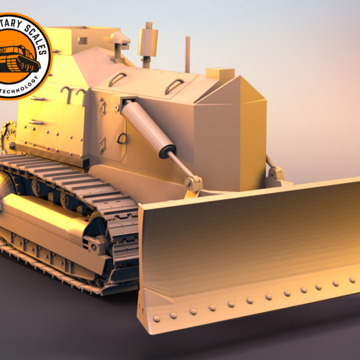 3D Printable Caterpillar D7 US ARMY by MilitaryScales