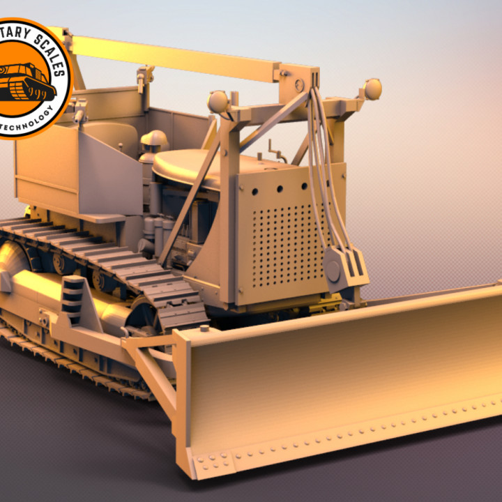 3D Printable Caterpillar D7 Military by MilitaryScales
