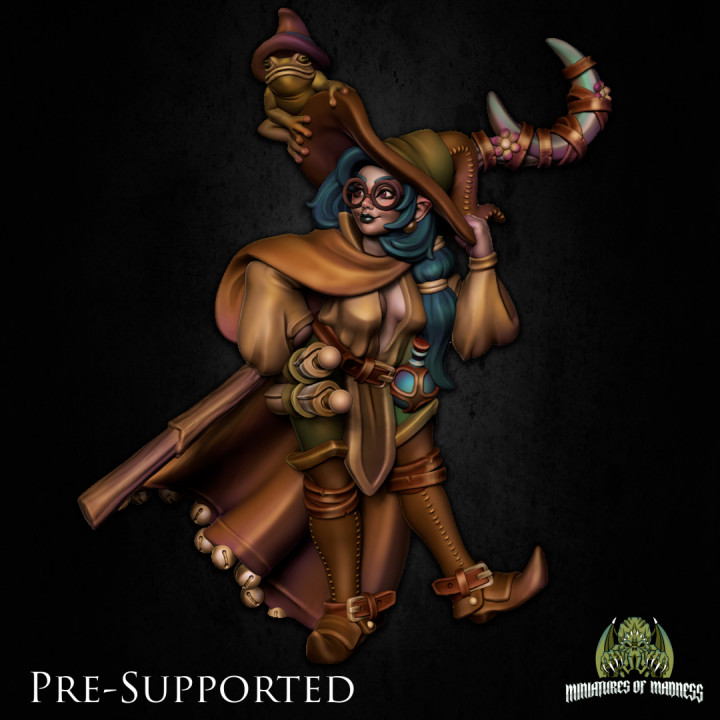 3D Printable Ruby The Witch [PRE-SUPPORTED] Female Wizard Sorceress by ...