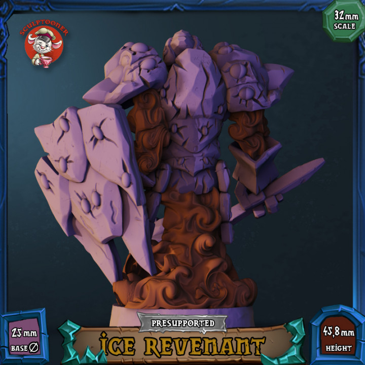 3D Printable Ice Revenant - 32mm scale pre-supported miniature by ...