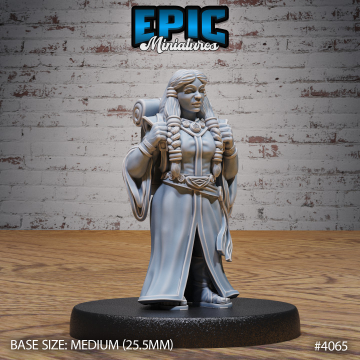 3D Printable Dwarf Wind Mage Female / Dwarfen Warrior / Air Fighter ...