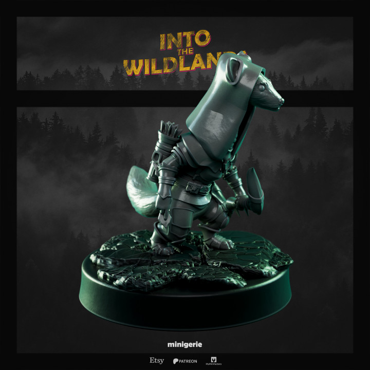 3D Printable Kip - Weasel Ranger [Bow] - DnD Miniature for Tabletop ...