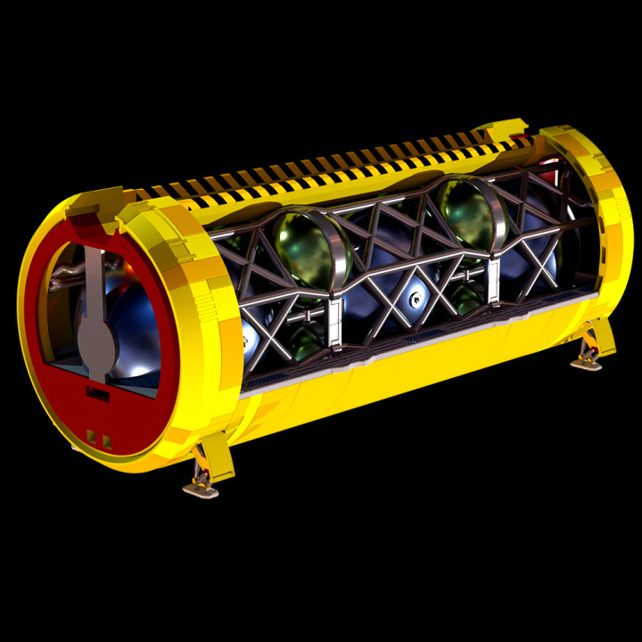 3D Printable 28mm Official Traveller 30-Ton Fuel Module by 2nd Dynasty