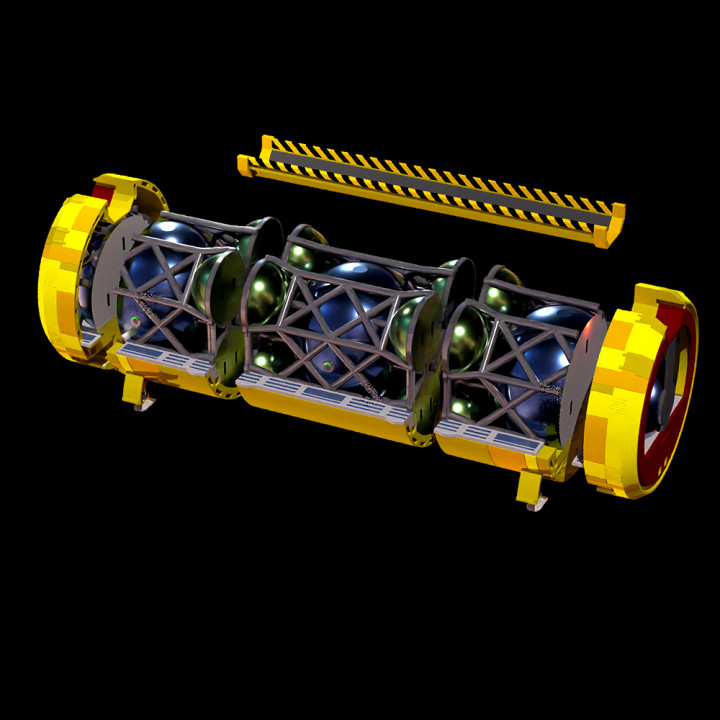 3D Printable 28mm Official Traveller 30-Ton Fuel Module by 2nd Dynasty