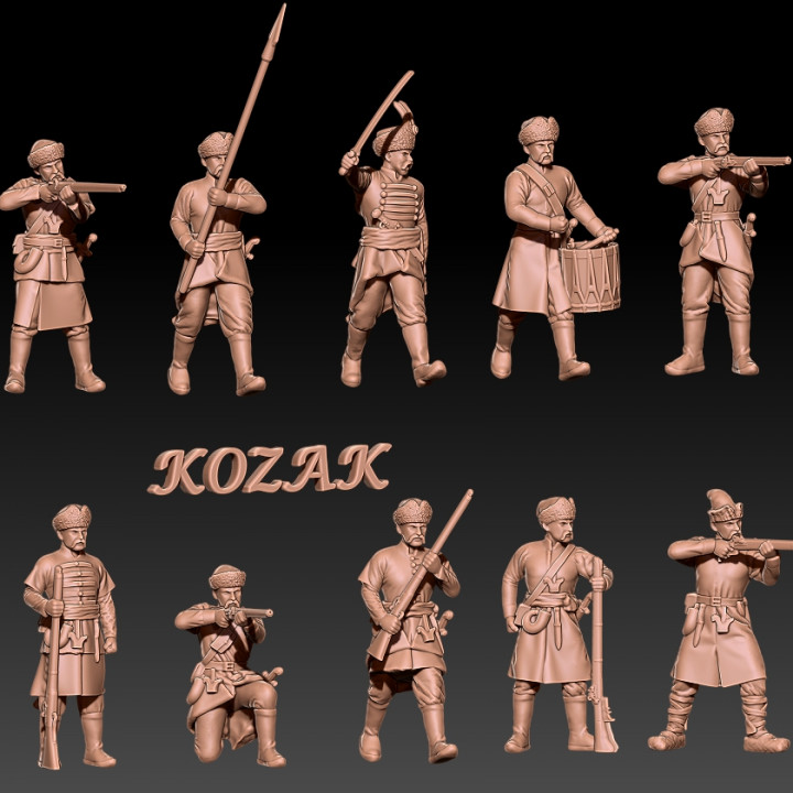 3D Printable Ukranian Registered cossacks 17th century set 1 by Kozak ...