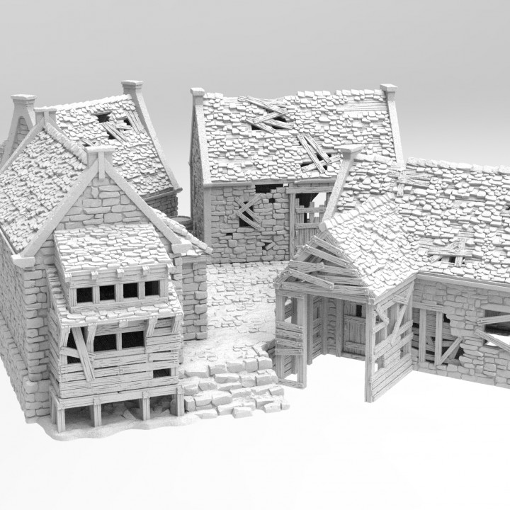 3D Printable Greendale - Slums by 3Dlayeredscenery
