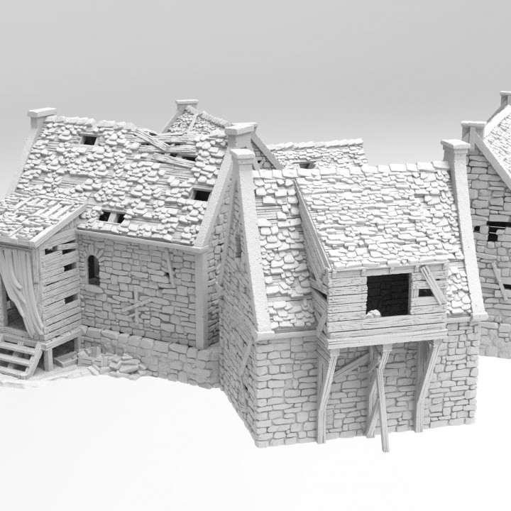 3D Printable Greendale - Slums by 3Dlayeredscenery