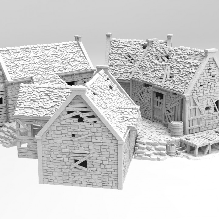 3D Printable Greendale - Slums by 3Dlayeredscenery
