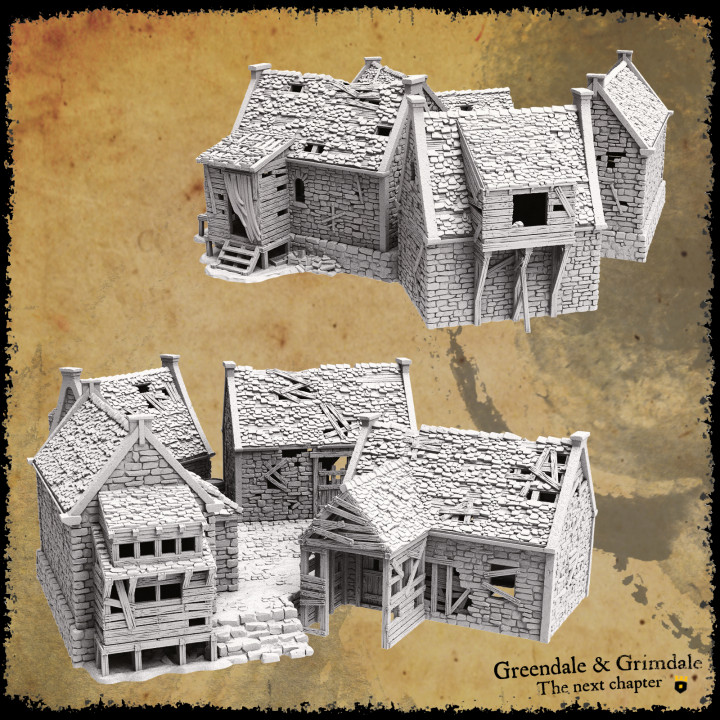 3D Printable Greendale - Slums by 3Dlayeredscenery