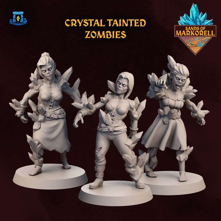 3D Printable Crystal Tainted Zombie. Female Version by Wishgate-Studio