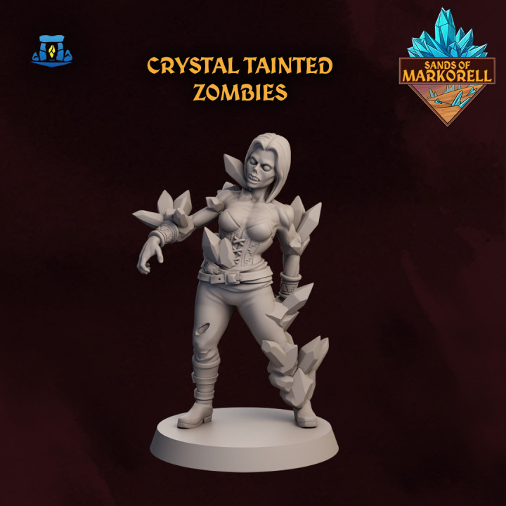 3D Printable Crystal Tainted Zombie. Female Version by Wishgate-Studio