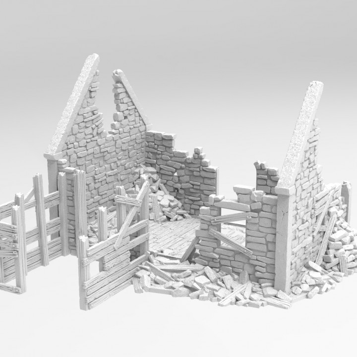 3D Printable Grimdale - Slums by 3Dlayeredscenery