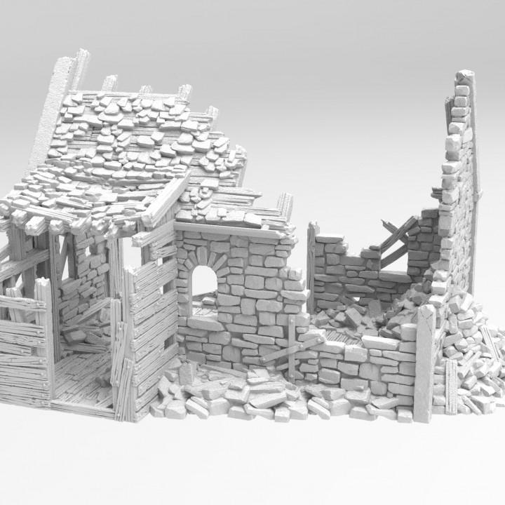 3D Printable Grimdale - Slums by 3Dlayeredscenery