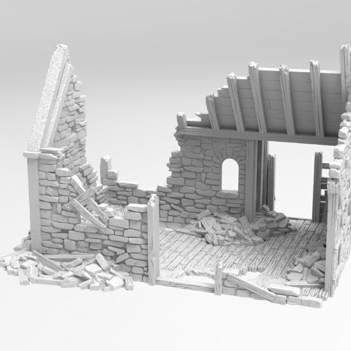 3D Printable Grimdale - Slums by 3Dlayeredscenery
