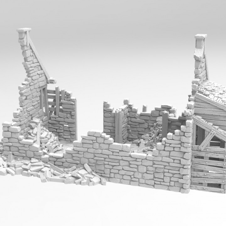 3D Printable Grimdale - Slums by 3Dlayeredscenery