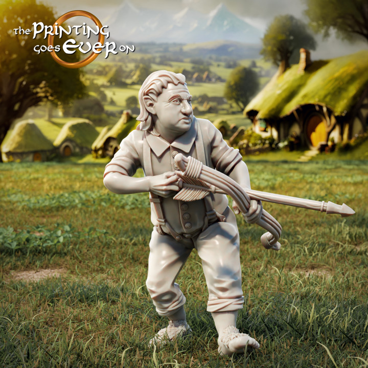 3D Printable Halflings Warband - Presupported by The Printing Goes Ever On