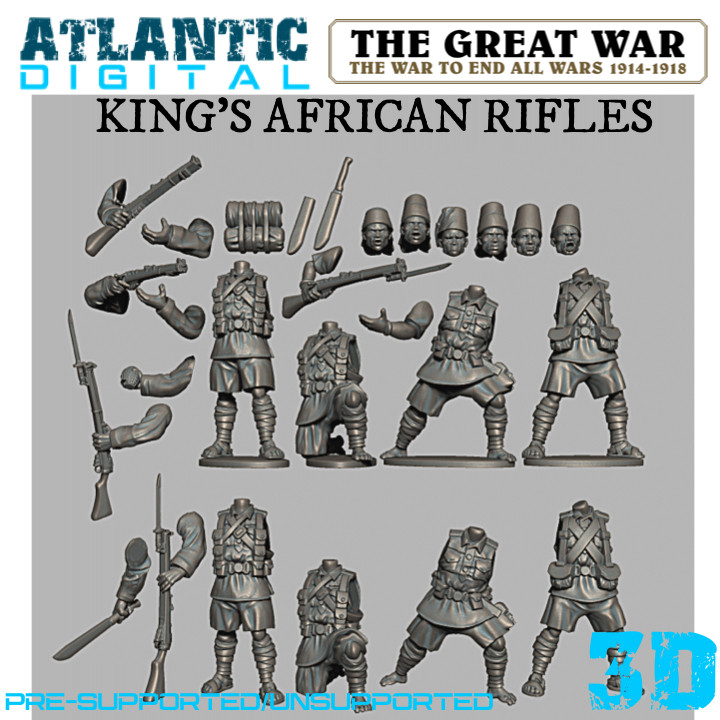 3D Printable King's African Rifles by Wargames Atlantic