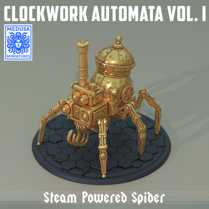 3D Printable Steam Powered Spider – Clockwork Automata Miniature for ...