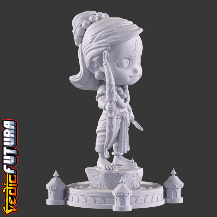 3D Printable Chibi Rama-The Honourable & Righteousness Man by VedicFutura