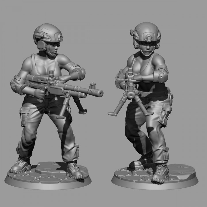 3D Printable Machine Gun Girls Squad by Sergeant Hammer