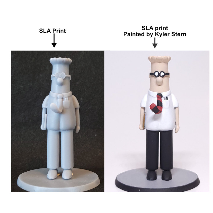 3D Printable Dilbert - Onepiece by Steve Solomon