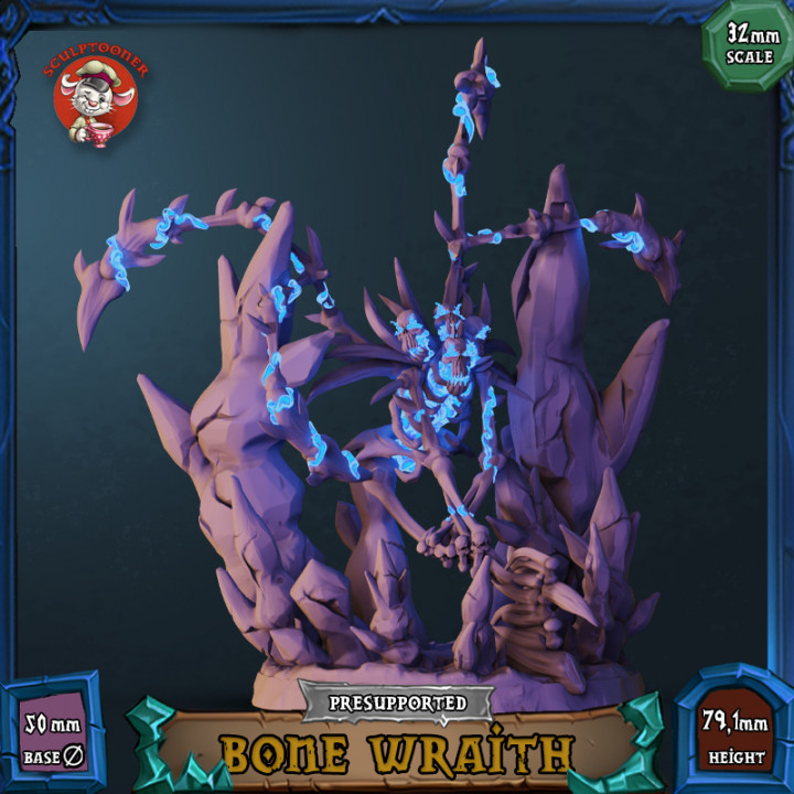 3D Printable Bone Wraith - 32mm scale pre-supported miniature by ...