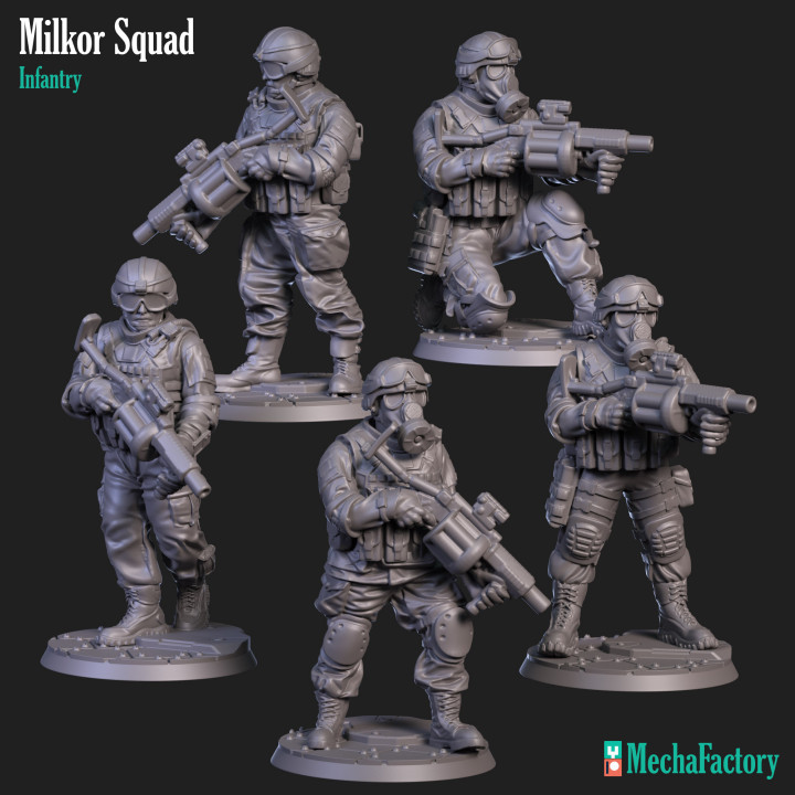 3D Printable Milkor Squad by Sergeant Hammer