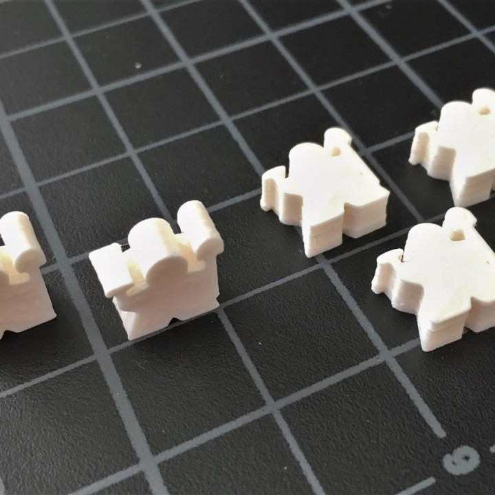 3D Printable Terra Mystica Worker Meeple by Nate Roark