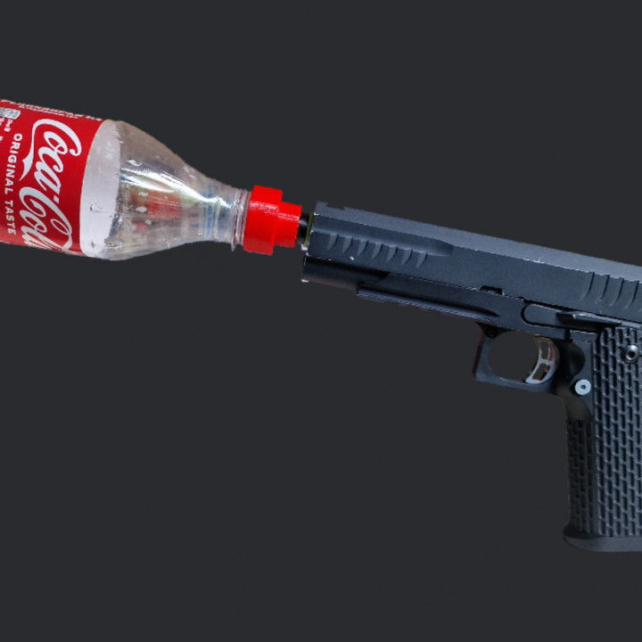 3D Printable Cola Cap with 14mm thread adapter for airsoft by Nick