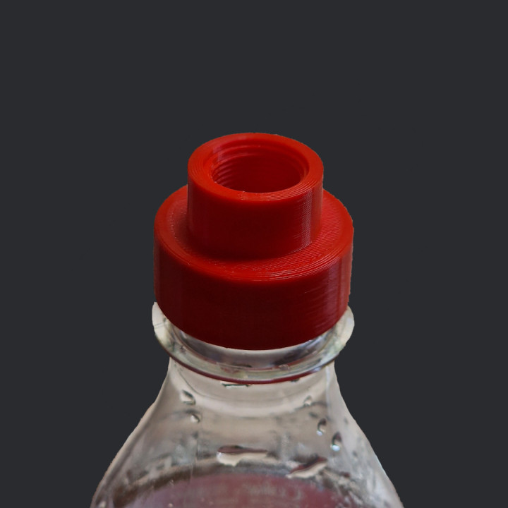3D Printable Cola Cap with 14mm thread adapter for airsoft by Nick