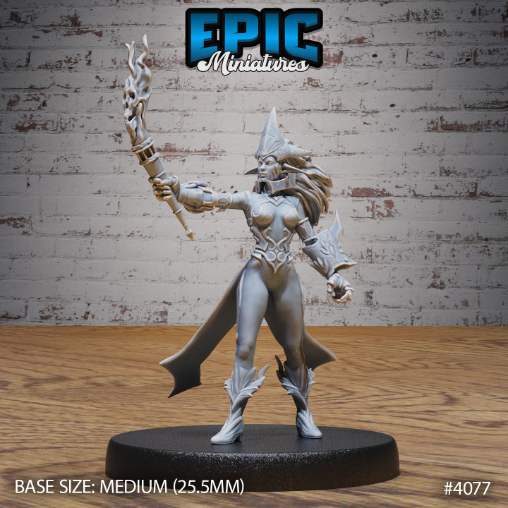 3D Printable Fire Genasi Female Set / Humanoid Warrior / Ancient Inferno / Burning Elemental ...