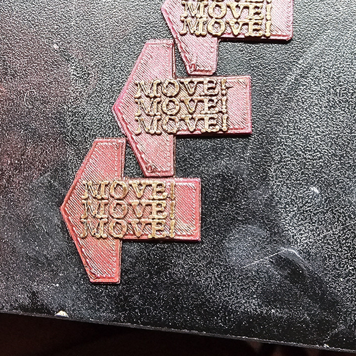 3D Printable Move! Move! Move! Order token by Garrette Johnson