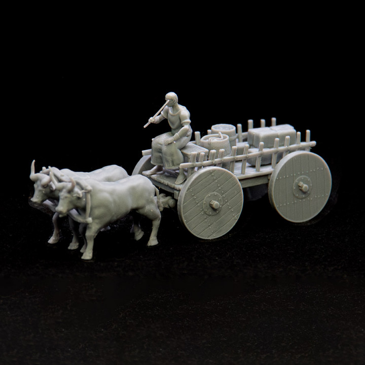 3D Printable Roman Ox Cart - Wagon by Gadgetworks