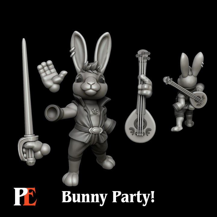 3D Printable Bunny Bard by Printed Encounter