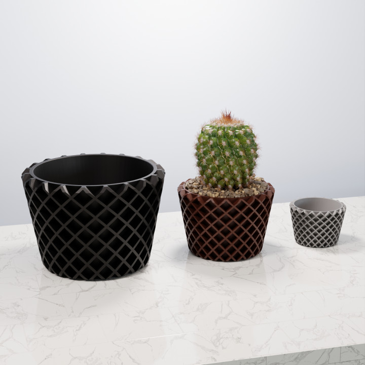 3D Printable Plant Pot 3D Print File by mikpok