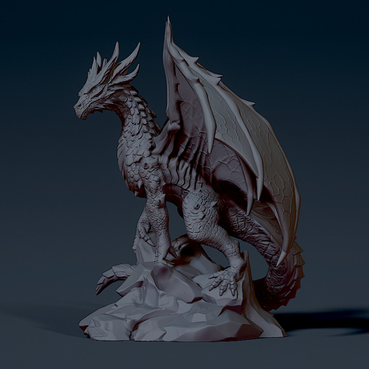 3D Printable Black Dragon by MiniShev
