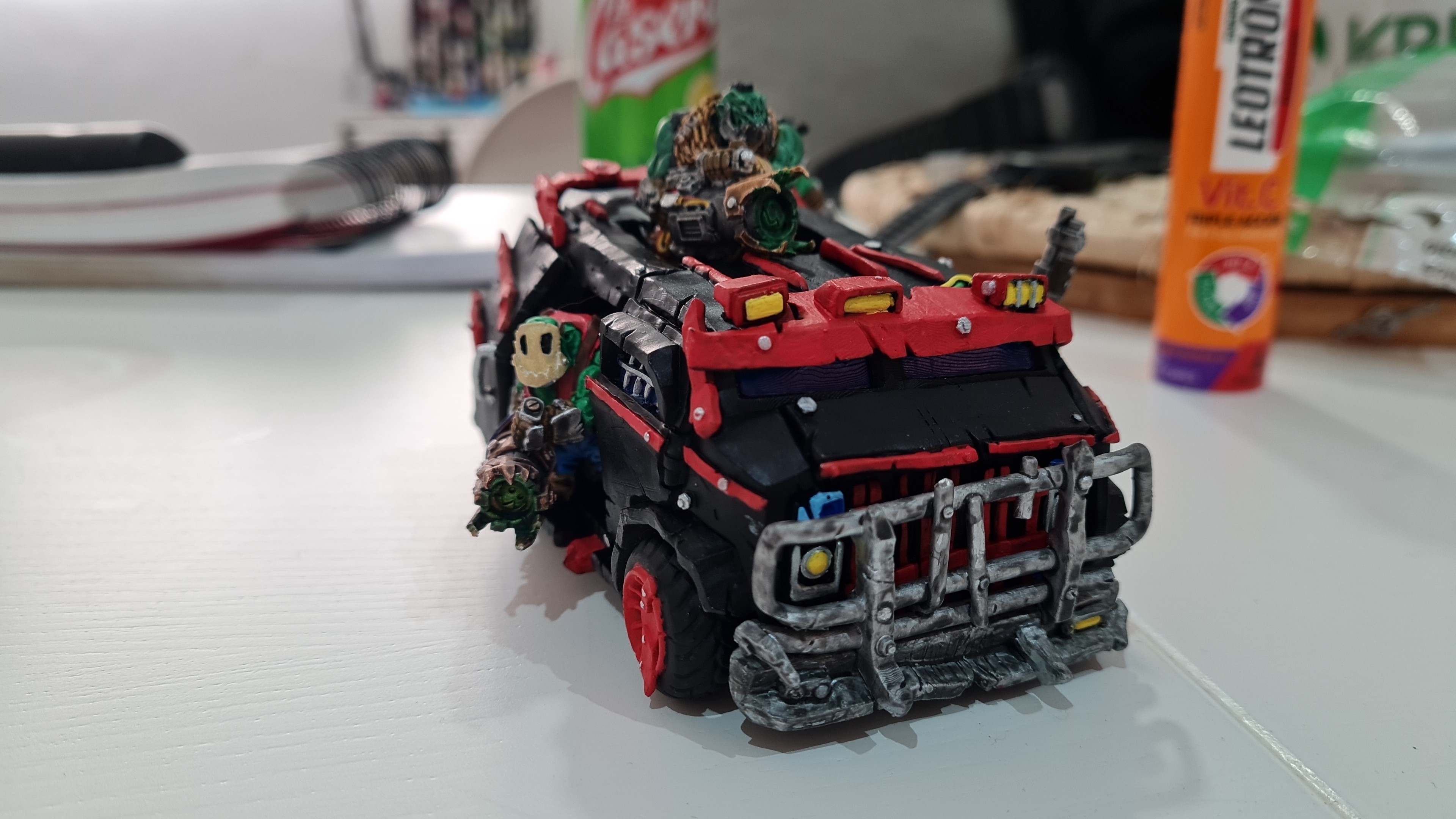 3D Printable Orc Team Battle Van by Puppetswar Miniatures